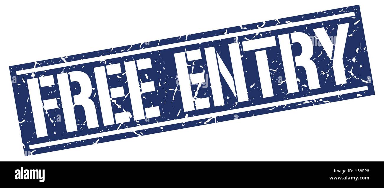 free entry square grunge stamp Stock Vector Image & Art - Alamy