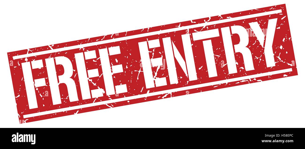 free entry square grunge stamp Stock Vector Image & Art - Alamy