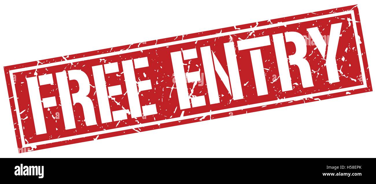 free entry square grunge stamp Stock Vector Image & Art - Alamy