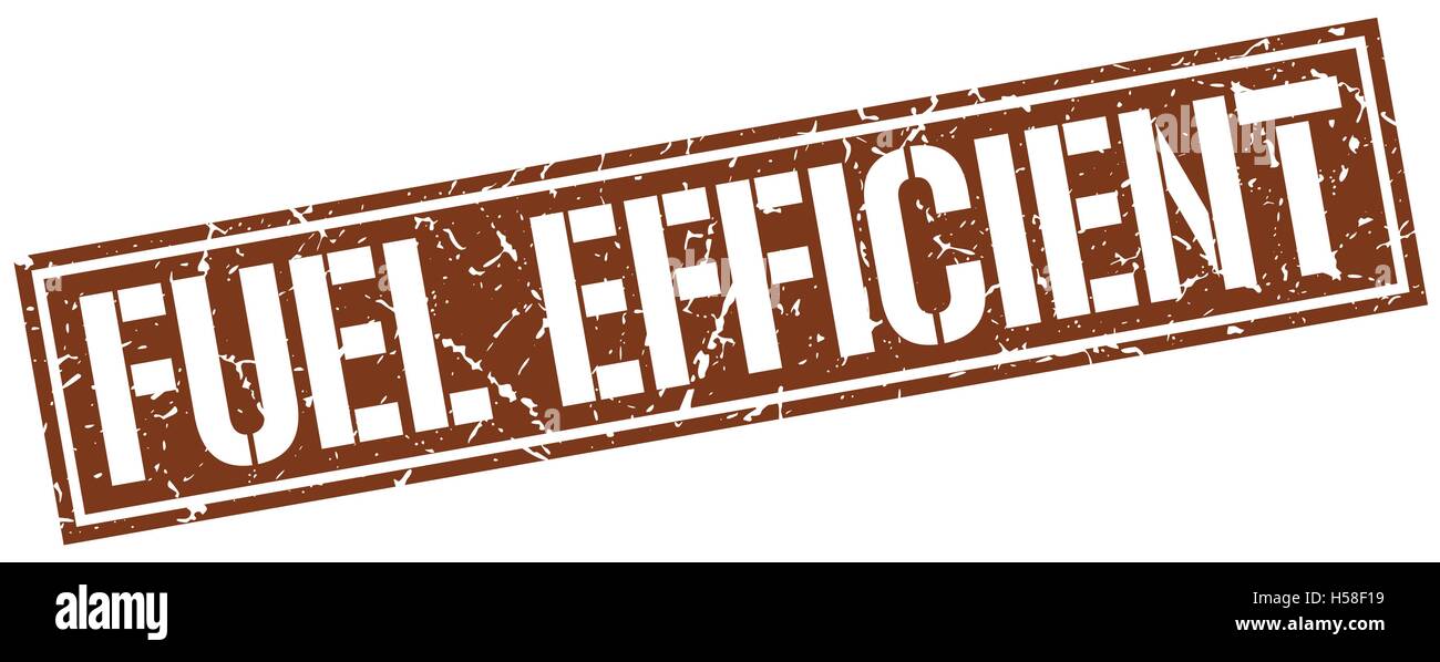 fuel efficient square grunge stamp Stock Vector Image & Art - Alamy