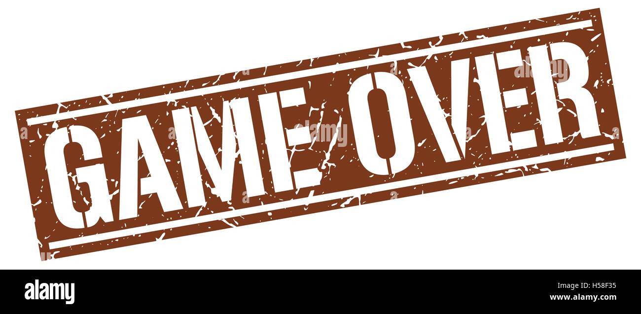 game over square grunge stamp Stock Vector Image & Art - Alamy