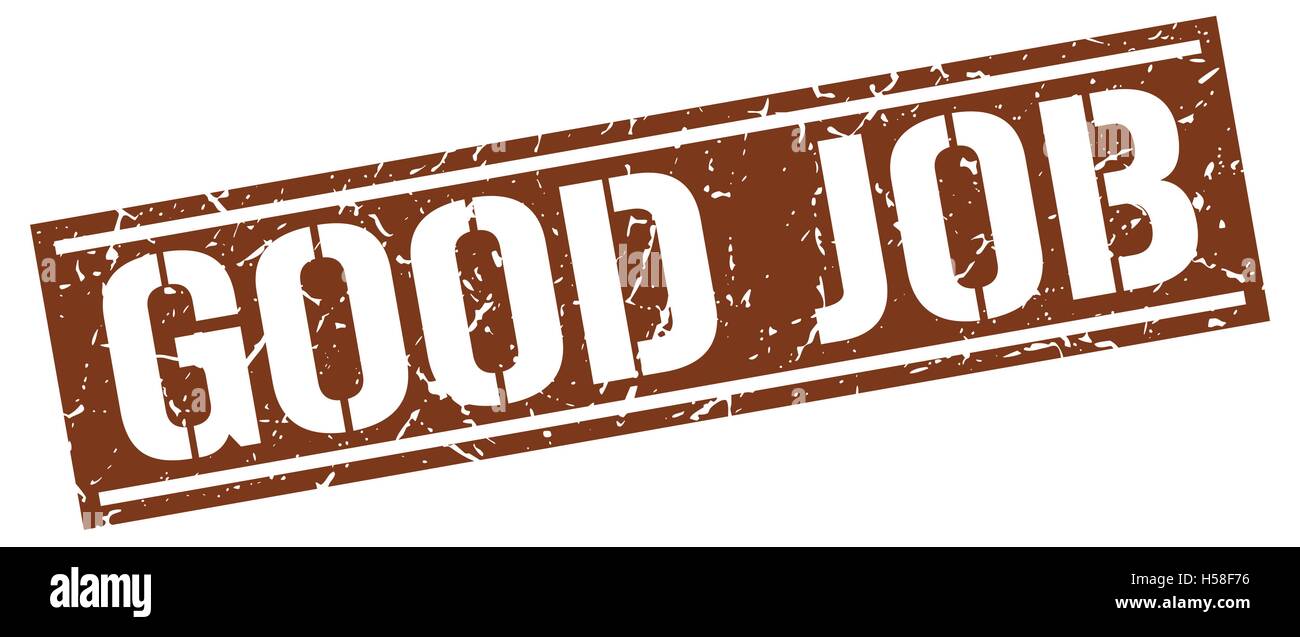 good job square grunge stamp Stock Vector Image & Art - Alamy
