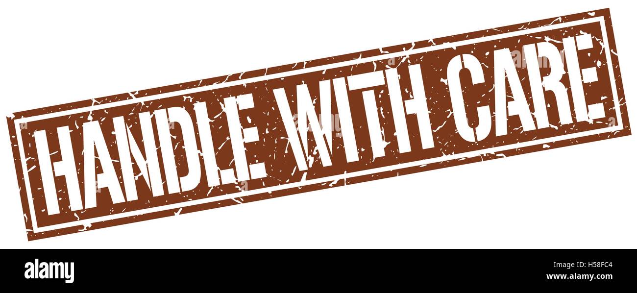 handle with care square grunge stamp Stock Vector Image & Art - Alamy