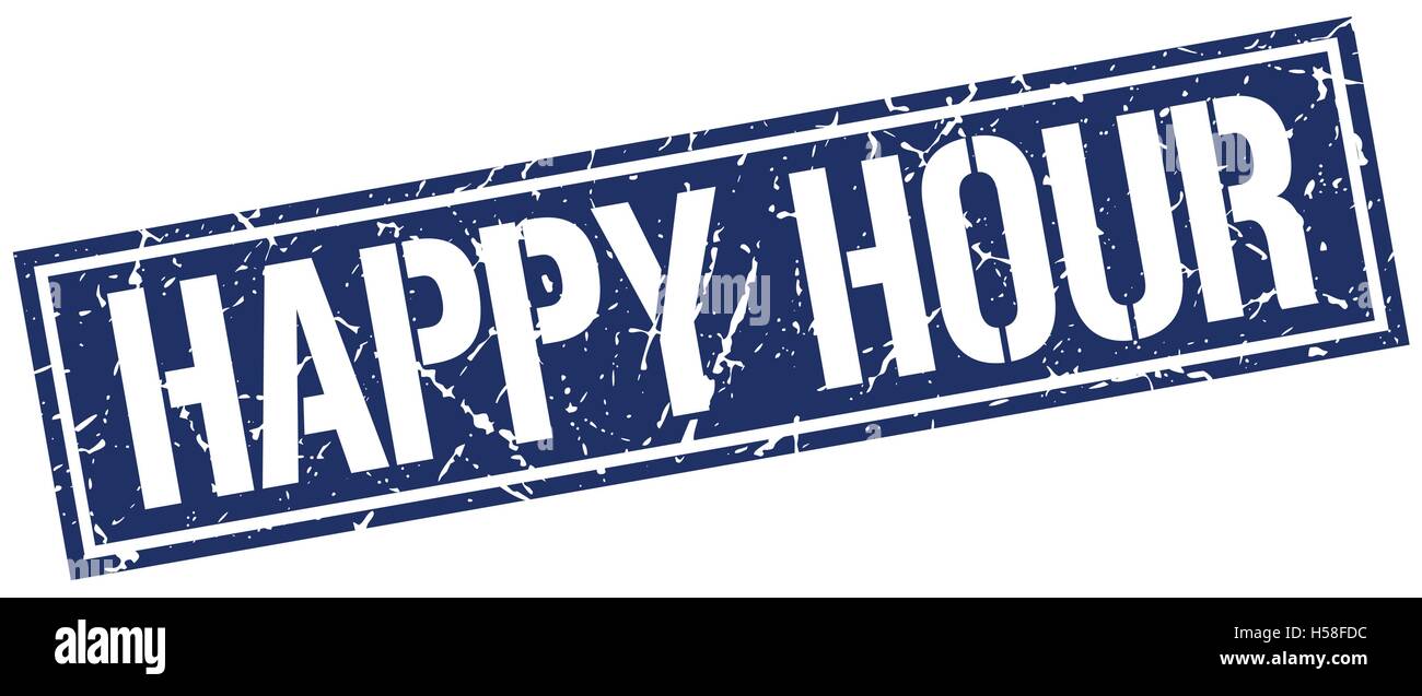 happy hour stamp. happy hour square grunge sign. happy hour Stock ...