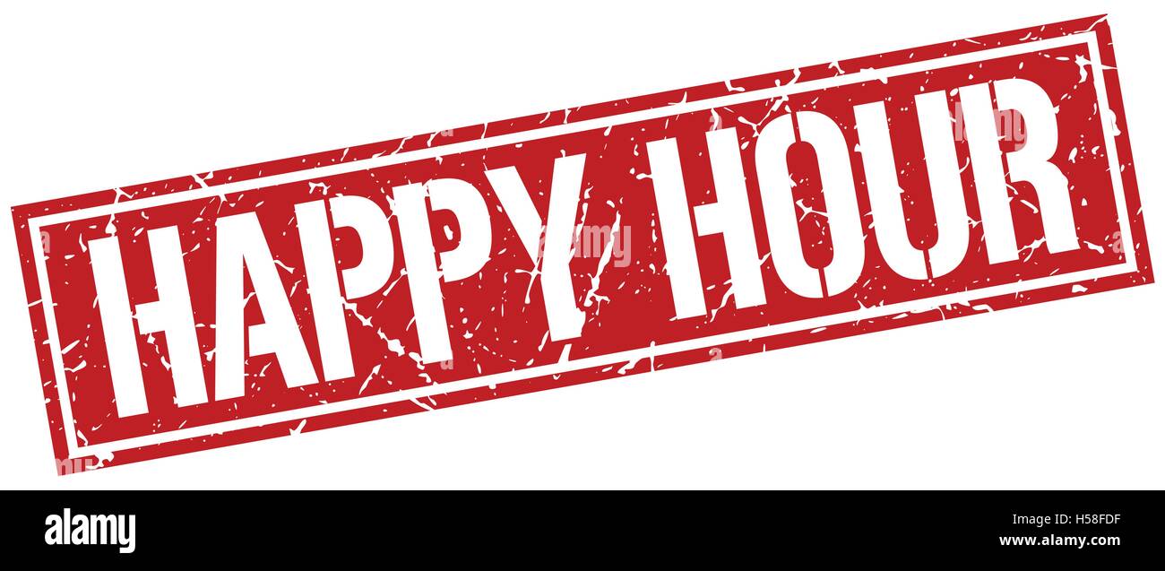 happy hour stamp. happy hour square grunge sign. happy hour Stock ...