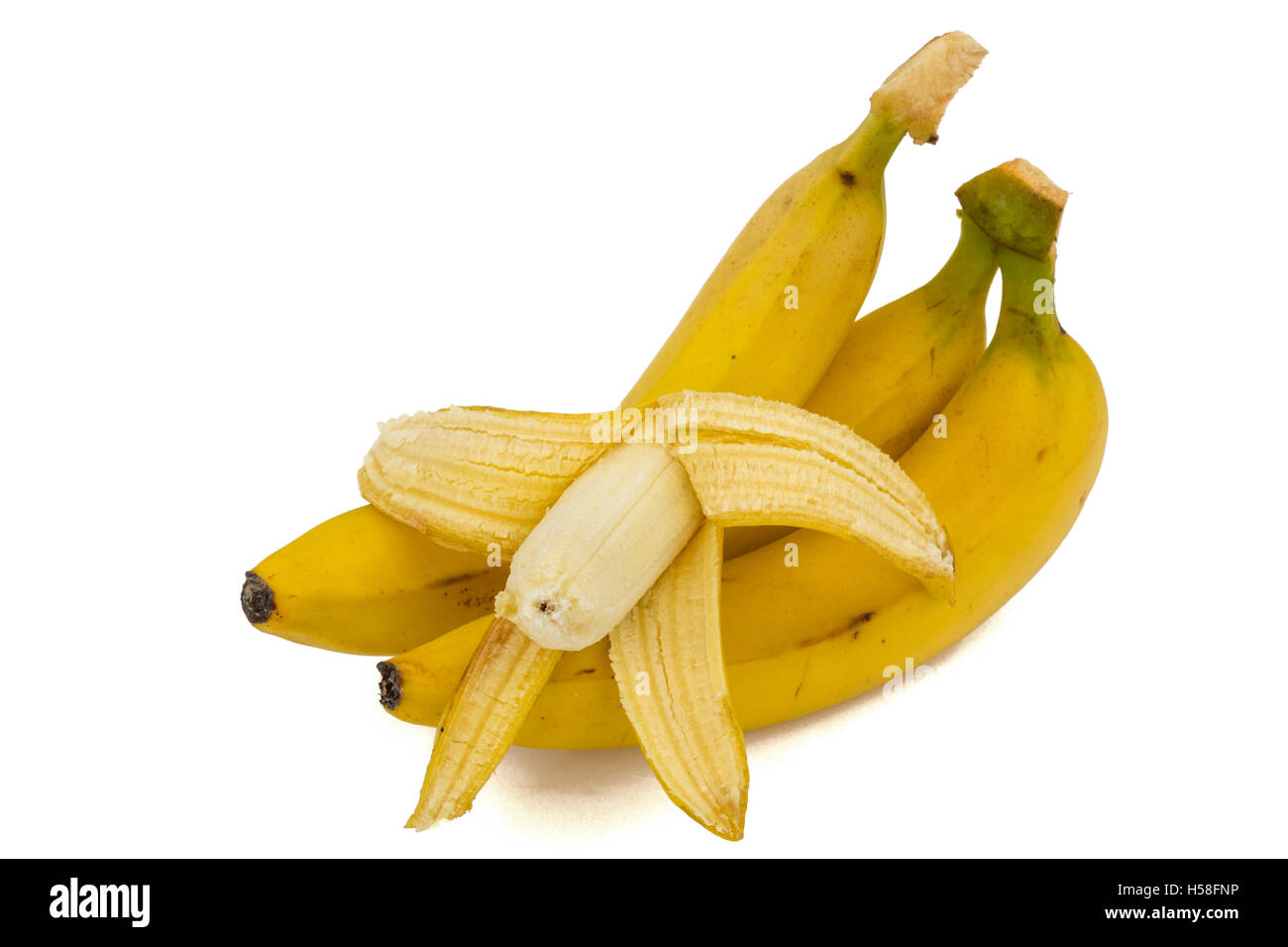 Fresh ripe banana, isolated on white background Stock Photo - Alamy
