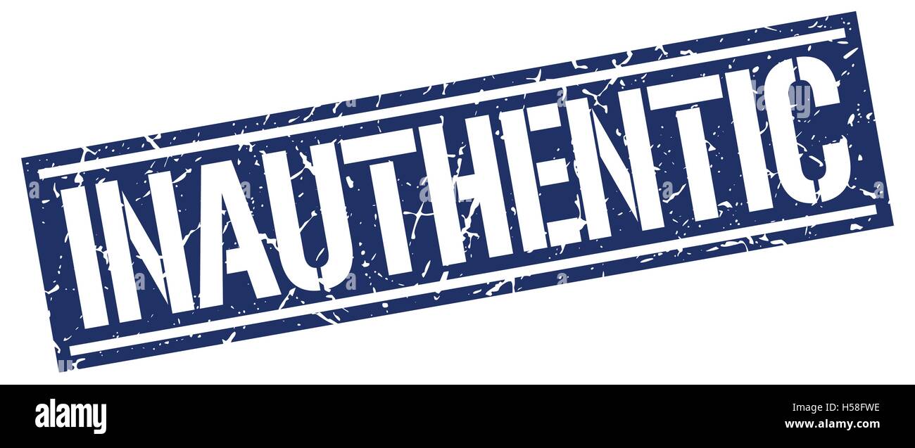 inauthentic square grunge stamp Stock Vector Image & Art - Alamy