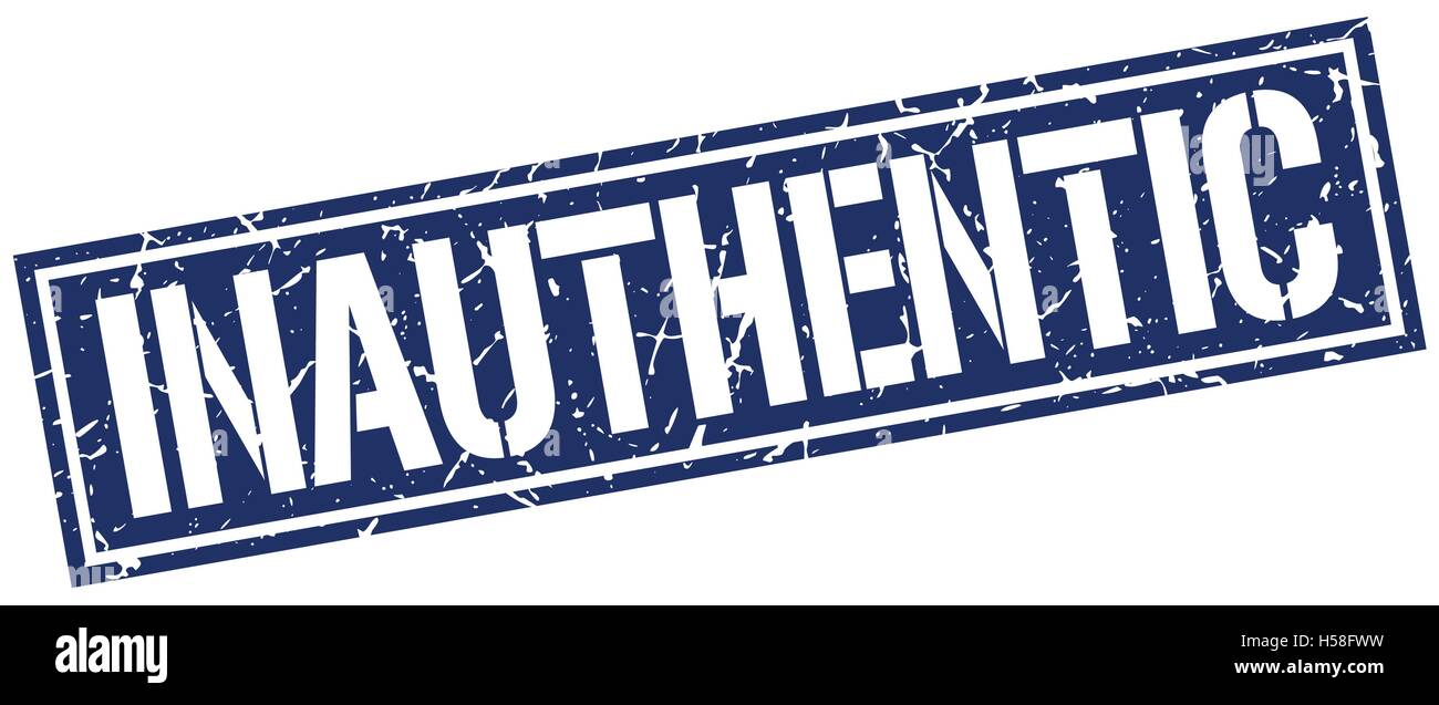 inauthentic square grunge stamp Stock Vector Image & Art - Alamy