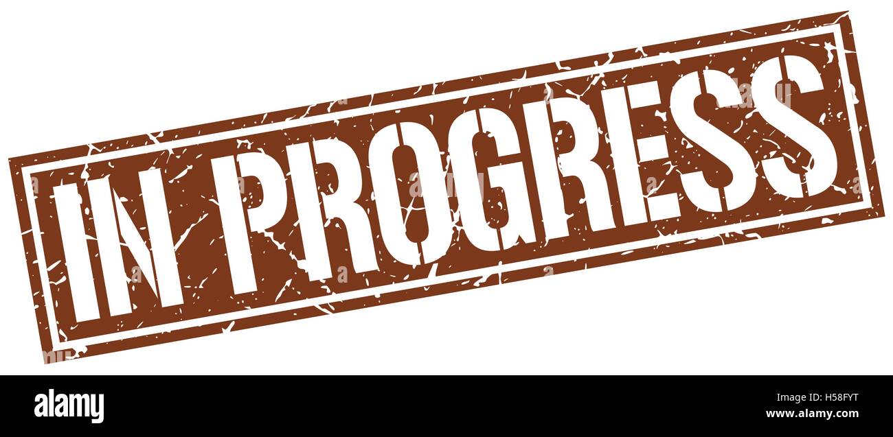 in progress square grunge stamp Stock Vector Image & Art - Alamy