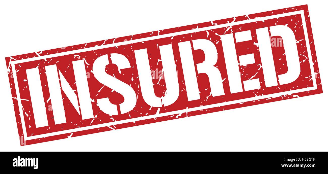 insured square grunge stamp Stock Vector Image & Art - Alamy