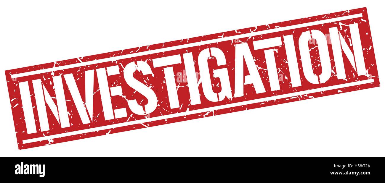 Investigation square stamp grunge Stock Vector Images - Alamy