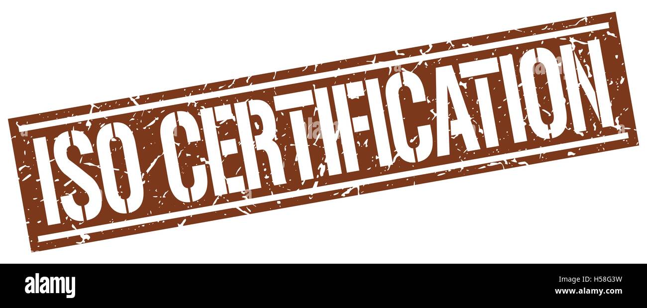 iso certification square grunge stamp Stock Vector Image & Art - Alamy