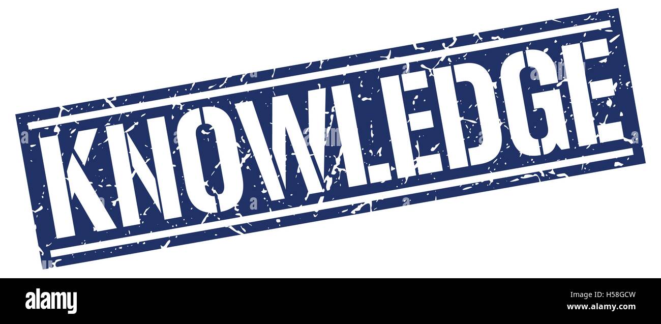 knowledge square grunge stamp Stock Vector Image & Art - Alamy