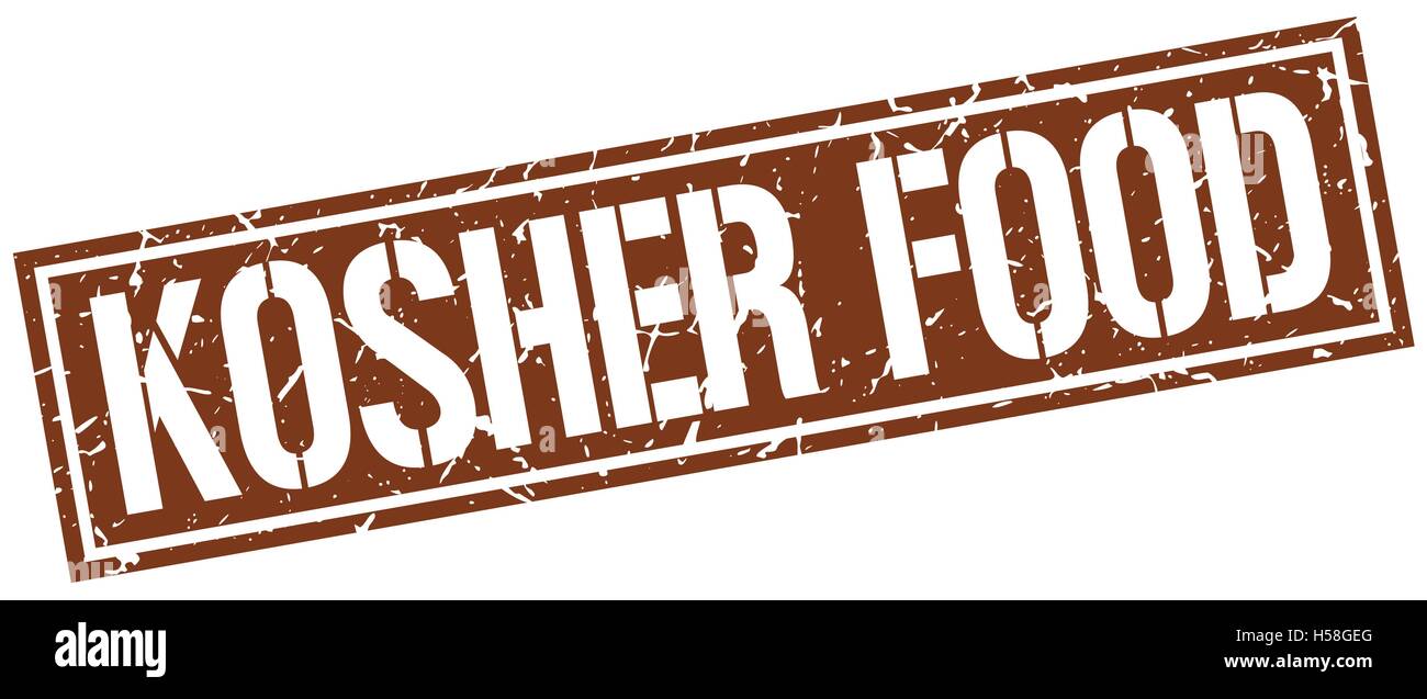 kosher food square grunge stamp Stock Vector Image & Art - Alamy