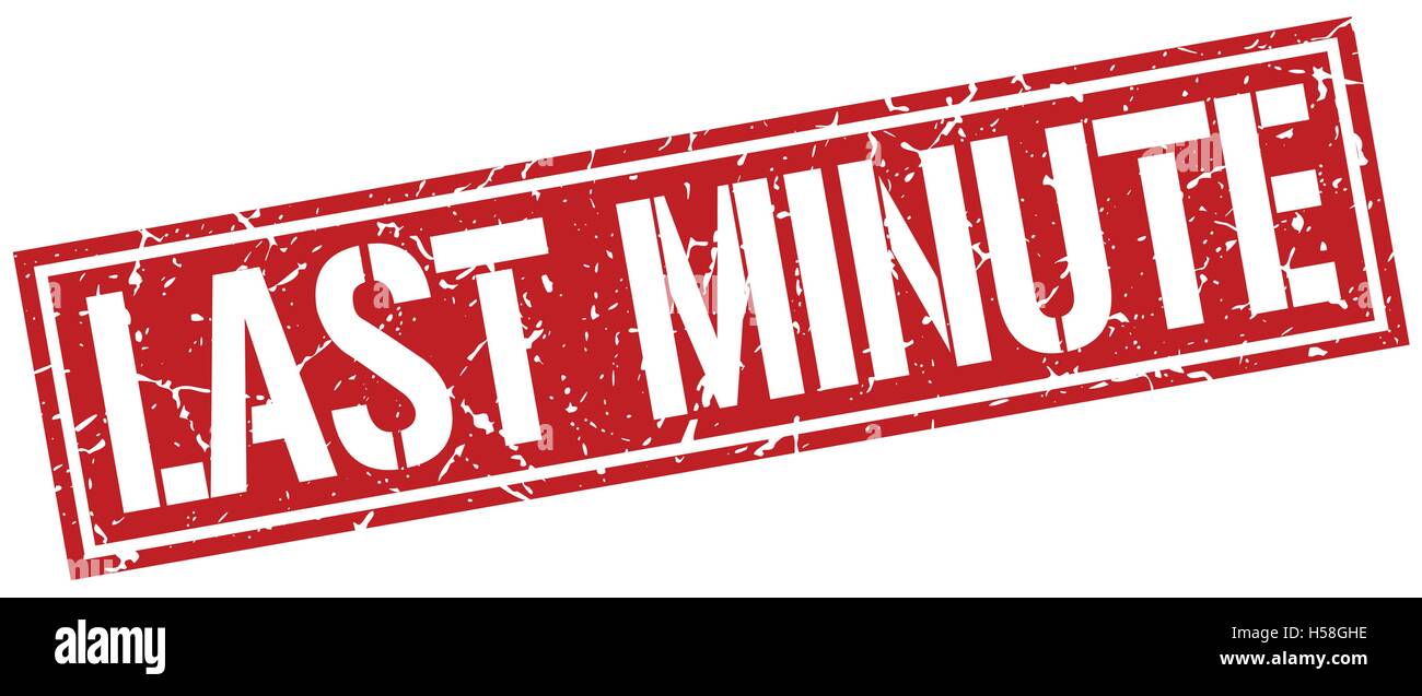 last minute square grunge stamp Stock Vector Image & Art - Alamy