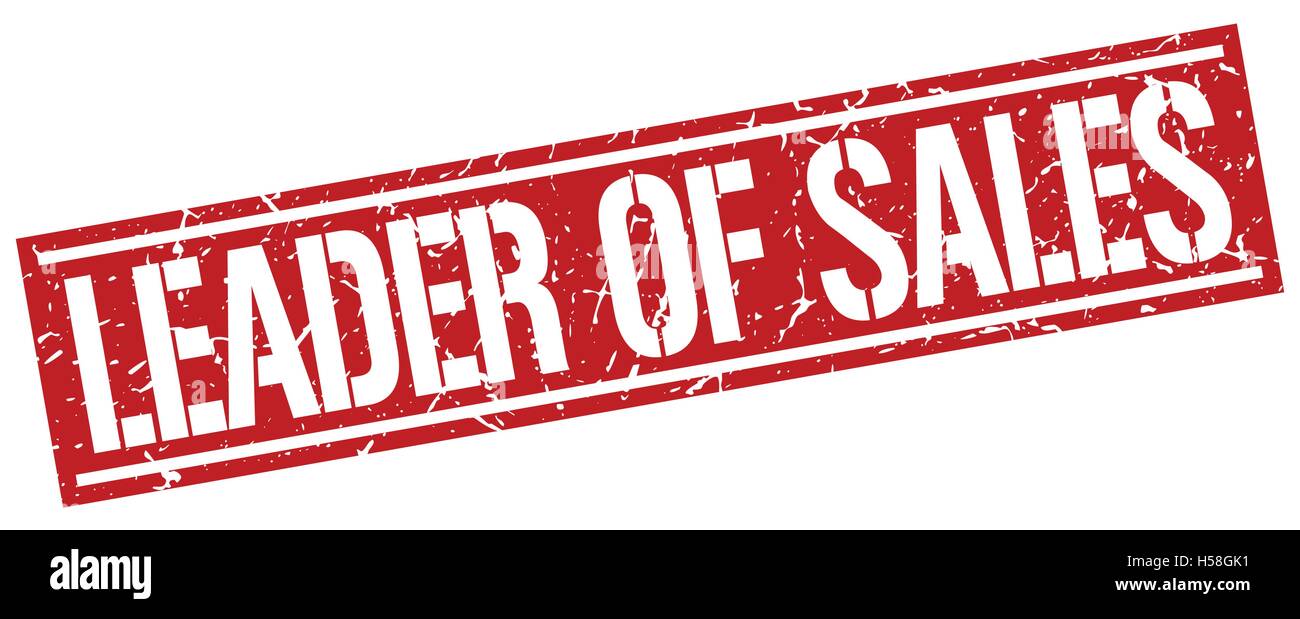 leader of sales square grunge stamp Stock Vector Image & Art - Alamy