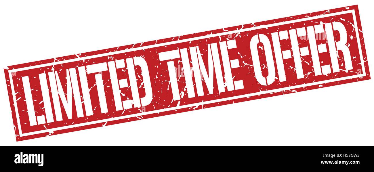 limited time offer square grunge stamp Stock Vector Image & Art - Alamy