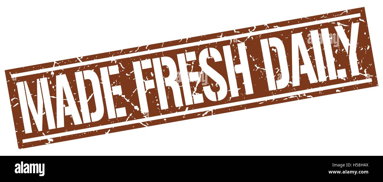made fresh daily square grunge stamp Stock Vector Image & Art - Alamy