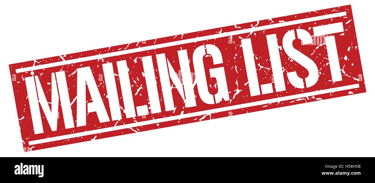 mailing list square grunge stamp Stock Vector Image & Art - Alamy