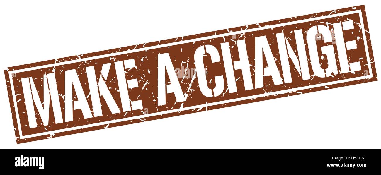 make a change square grunge stamp Stock Vector Image & Art - Alamy