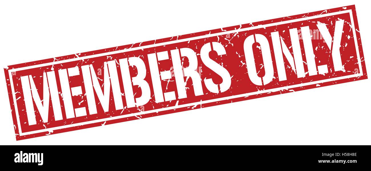 Members only stamp square hi-res stock photography and images - Alamy