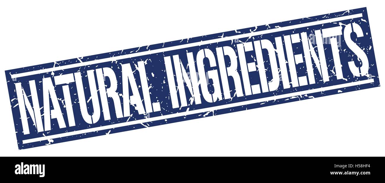 natural ingredients square grunge stamp Stock Vector Image & Art - Alamy