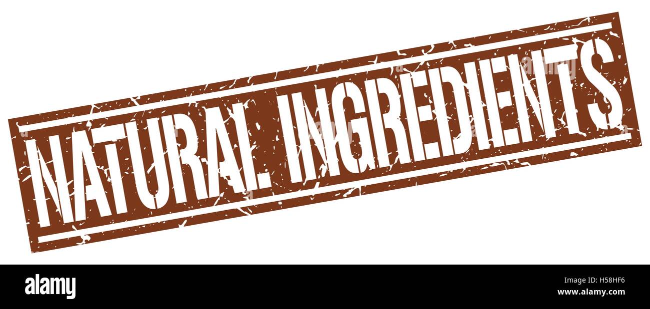 natural ingredients square grunge stamp Stock Vector Image & Art - Alamy