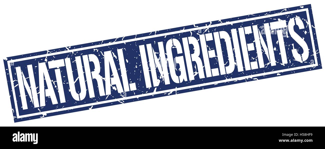 natural ingredients square grunge stamp Stock Vector Image & Art - Alamy
