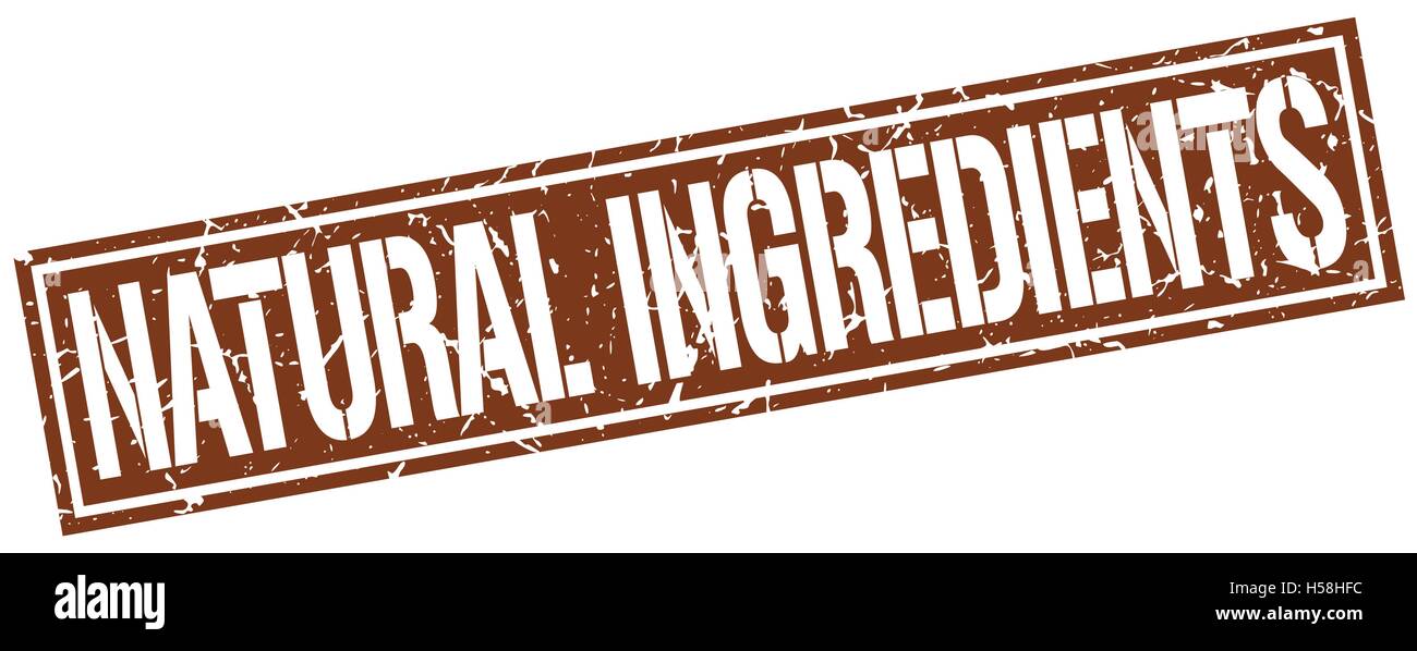 natural ingredients square grunge stamp Stock Vector Image & Art - Alamy