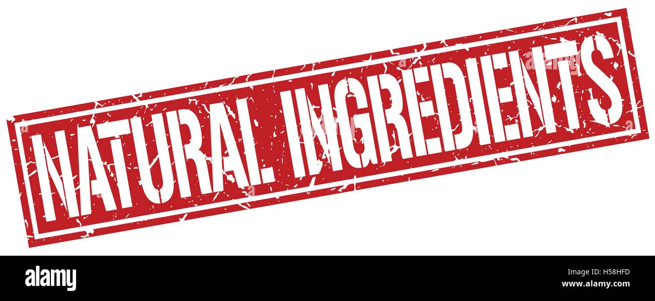 natural ingredients square grunge stamp Stock Vector Image & Art - Alamy