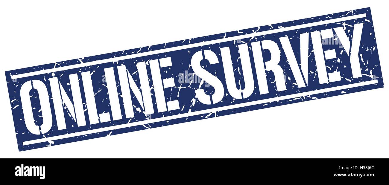 Online survey square stamp hi-res stock photography and images - Alamy