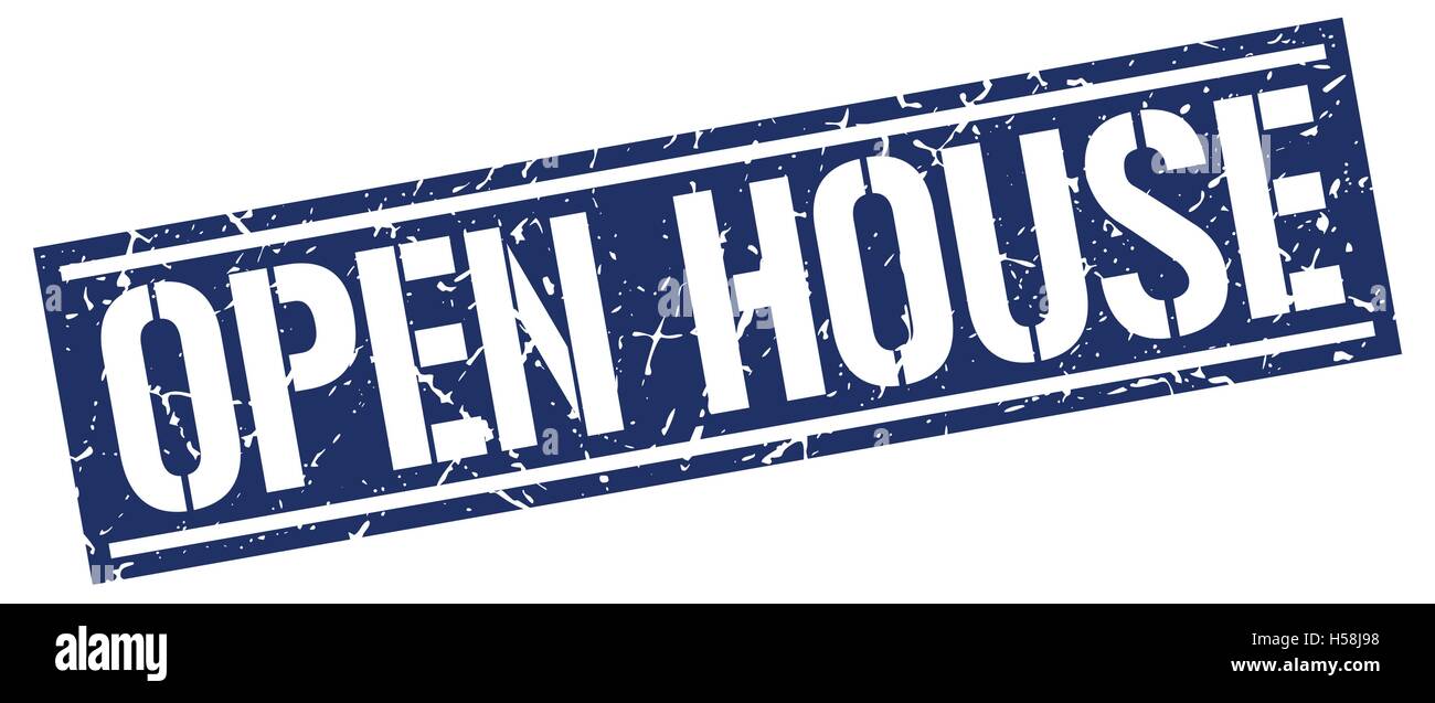 open house square grunge stamp Stock Vector Image & Art - Alamy