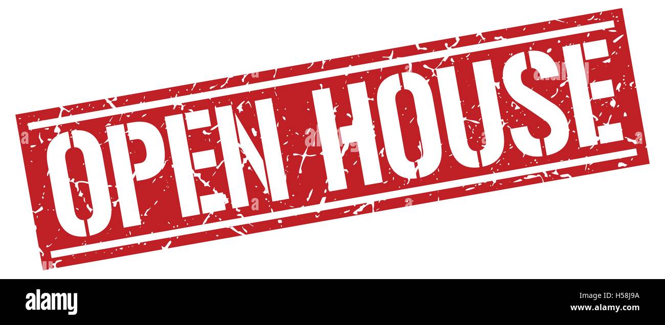 open house square grunge stamp Stock Vector Image & Art - Alamy