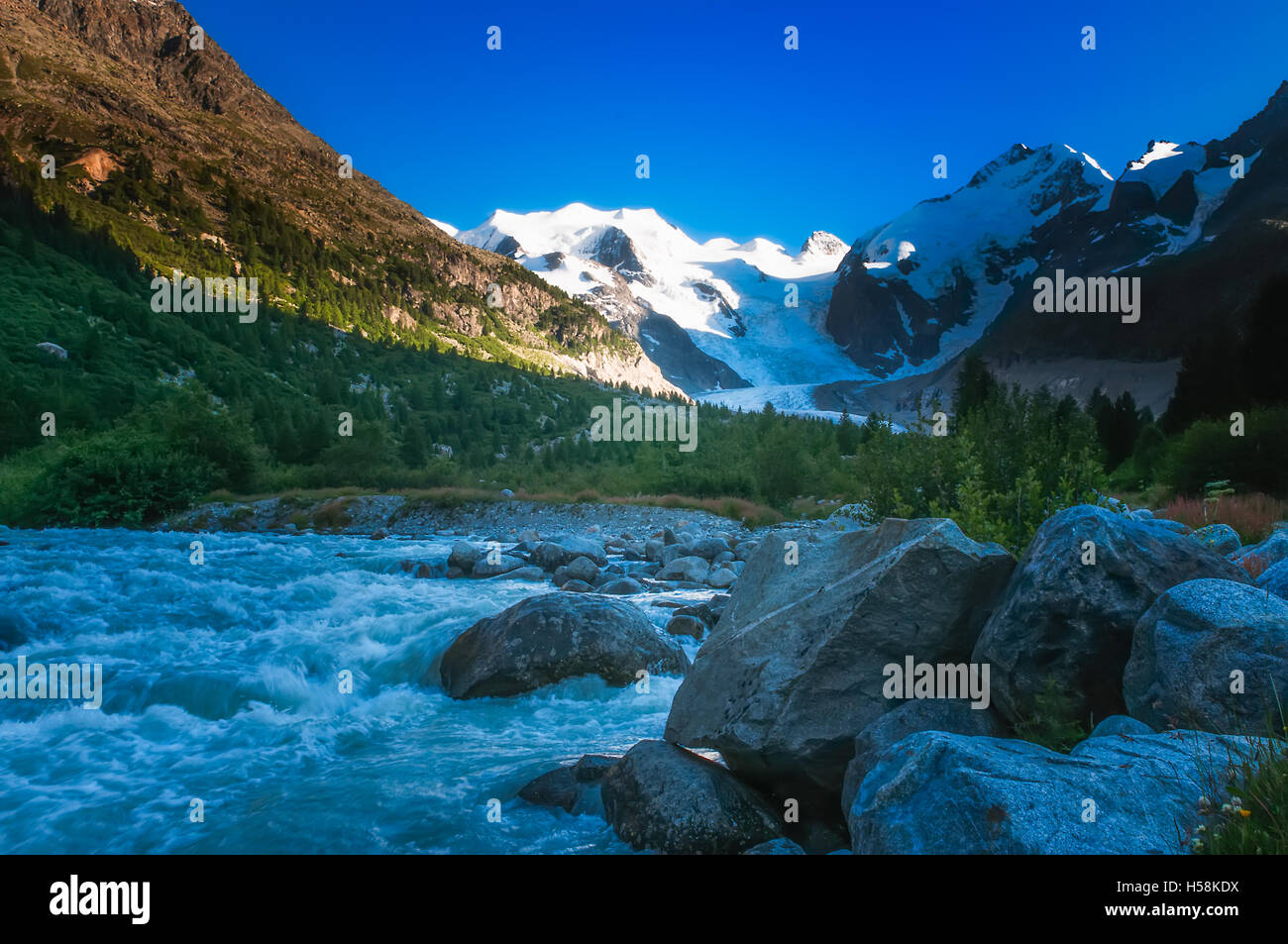 the glacier river Stock Photo - Alamy