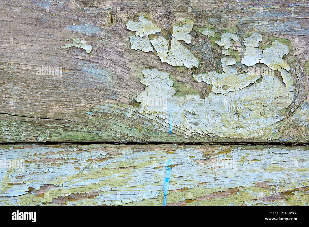 Wood texture with painting color peeled off. Flaking paint - wood ...