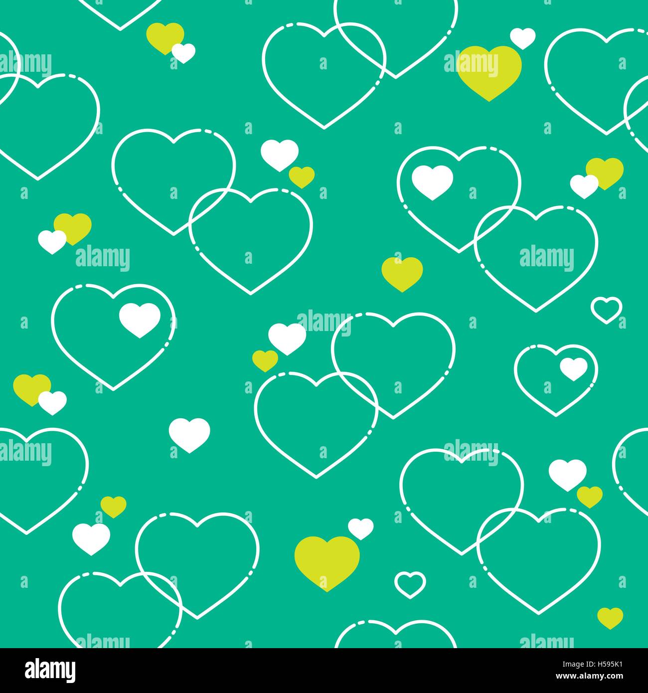 Seamless White Hearts Pattern Vector Illustration Stock Vector Image ...