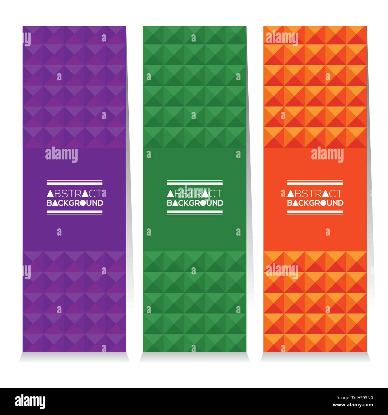 Set Of Three Colorful Abstract Vertical Banners Vector Illustration ...