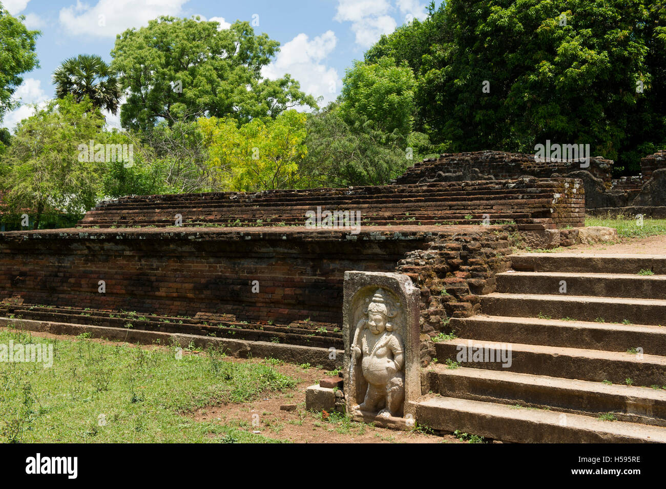 Bahirawa guard stone, The Royal Palace, Anuradhapura, Sri Lanka Stock ...