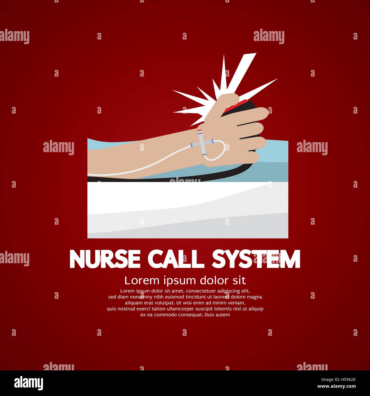Nurse Call System Button Vector Illustration Stock Vector Image & Art ...