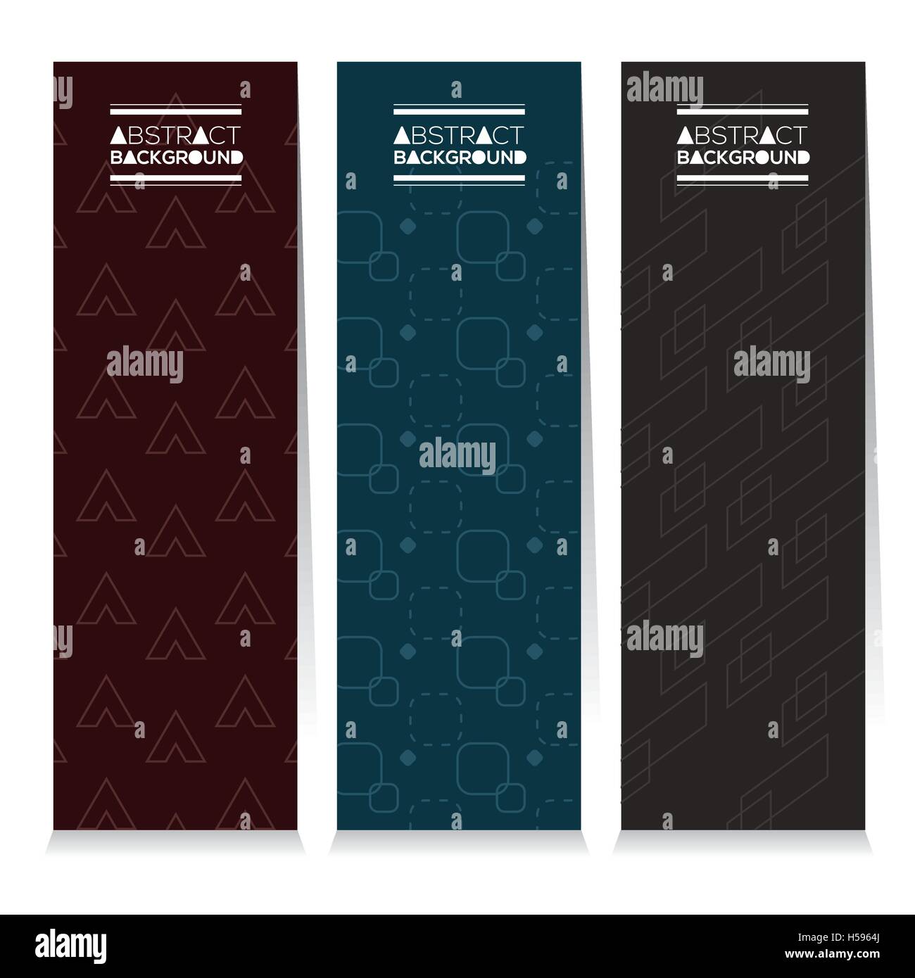 Modern Design Set Of Three Graphic Vertical Banners Vector Illustration ...