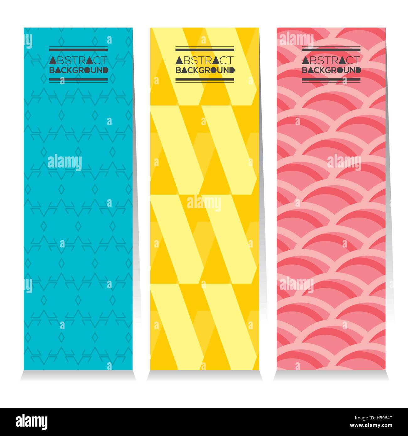 Modern Design Set Of Three Graphic Vertical Banners Vector Illustration ...