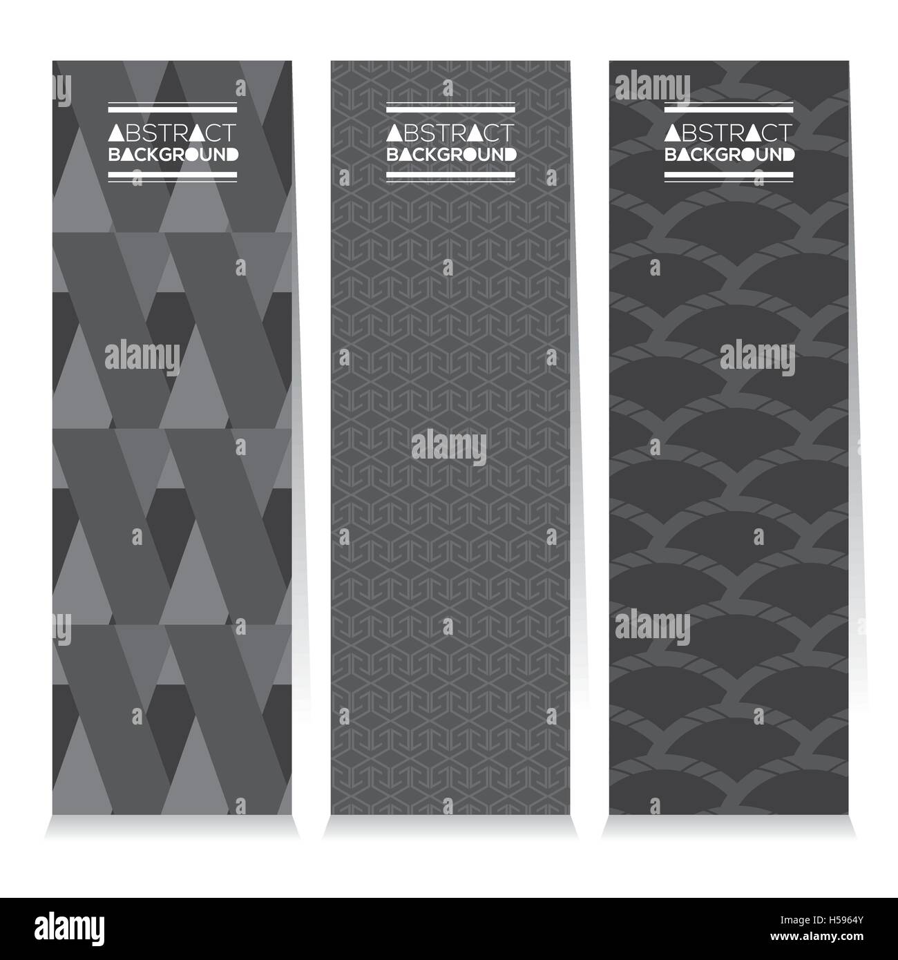 Modern Design Set Of Three Graphic Vertical Banners Vector Illustration ...