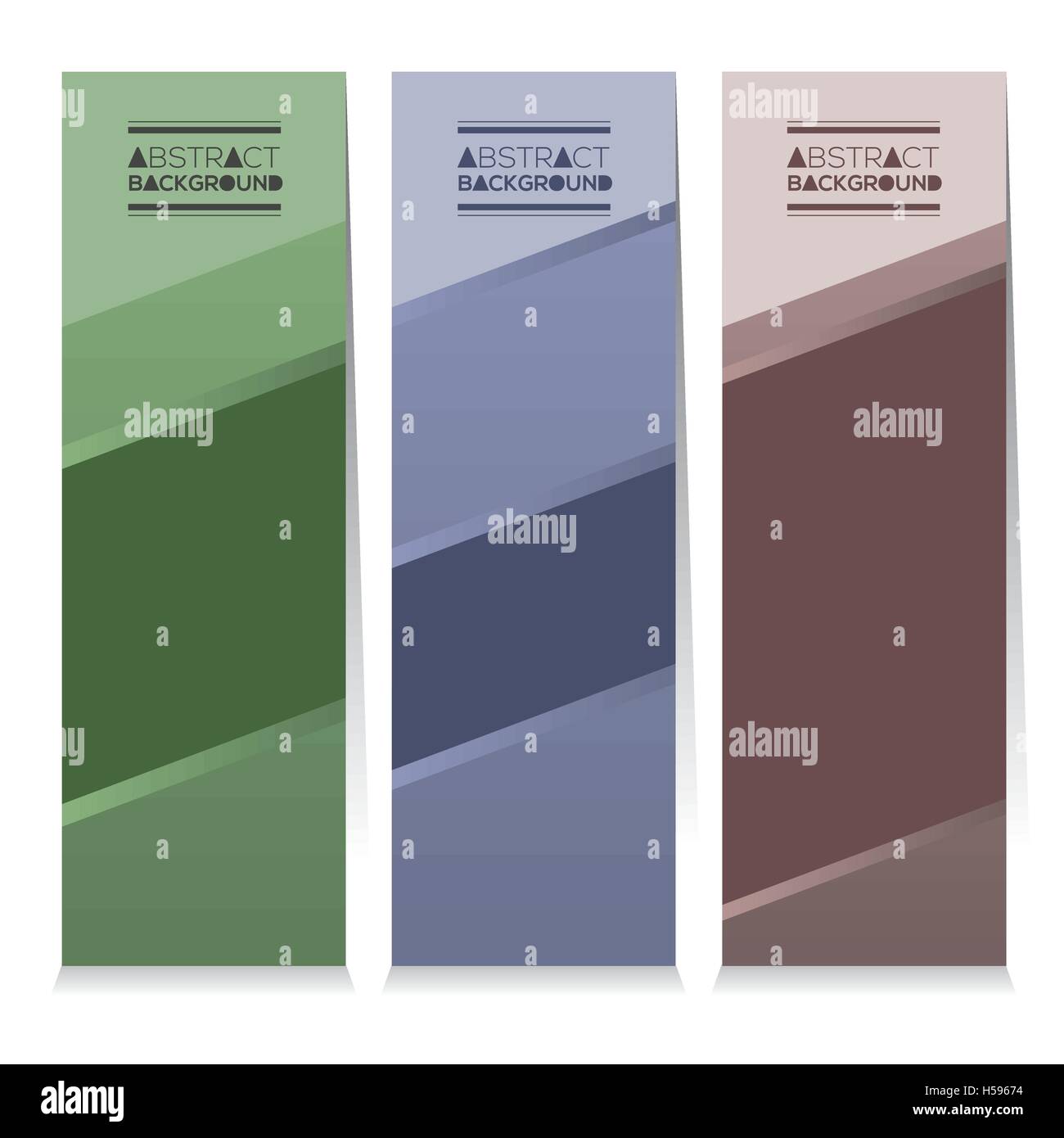 Modern Design Set Of Different Three Stripes Graphic Vertical Banners ...