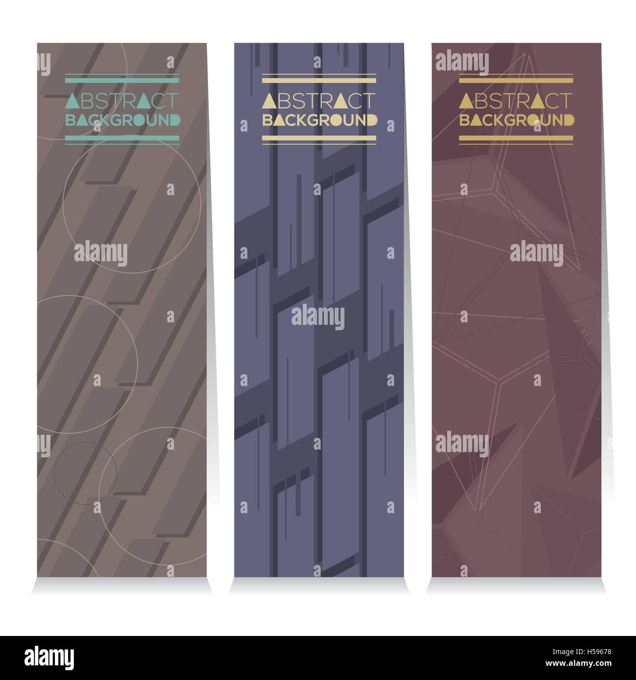 Modern Design Set Of Different Three Stripes Graphic Vertical Banners ...