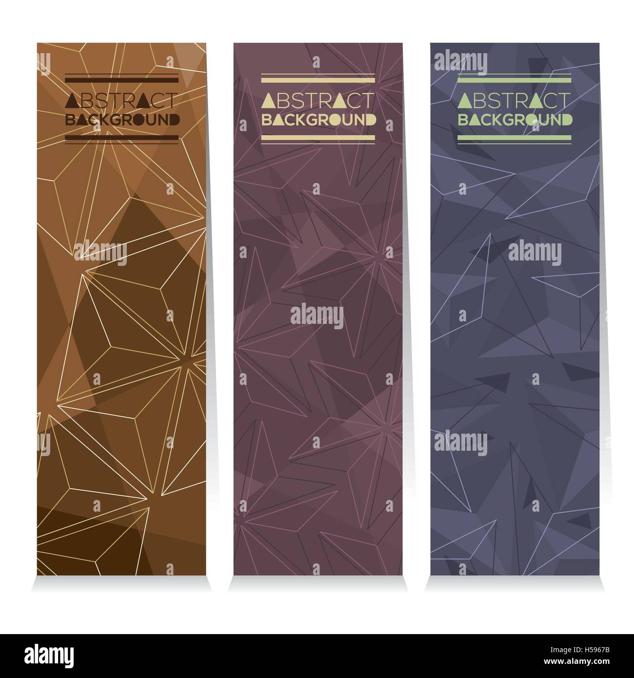 Modern Design Set Of Different Three Stripes Graphic Vertical Banners ...
