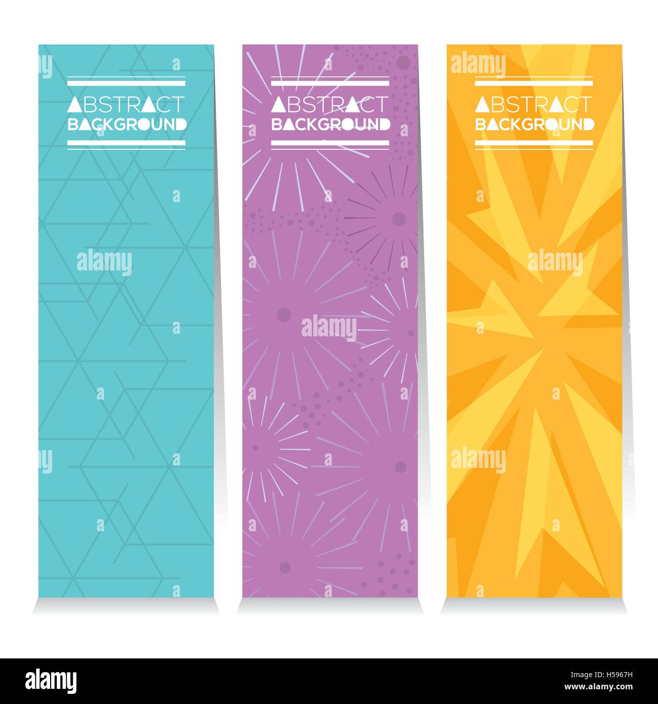 Modern Design Set Of Different Three Stripes Graphic Vertical Banners ...