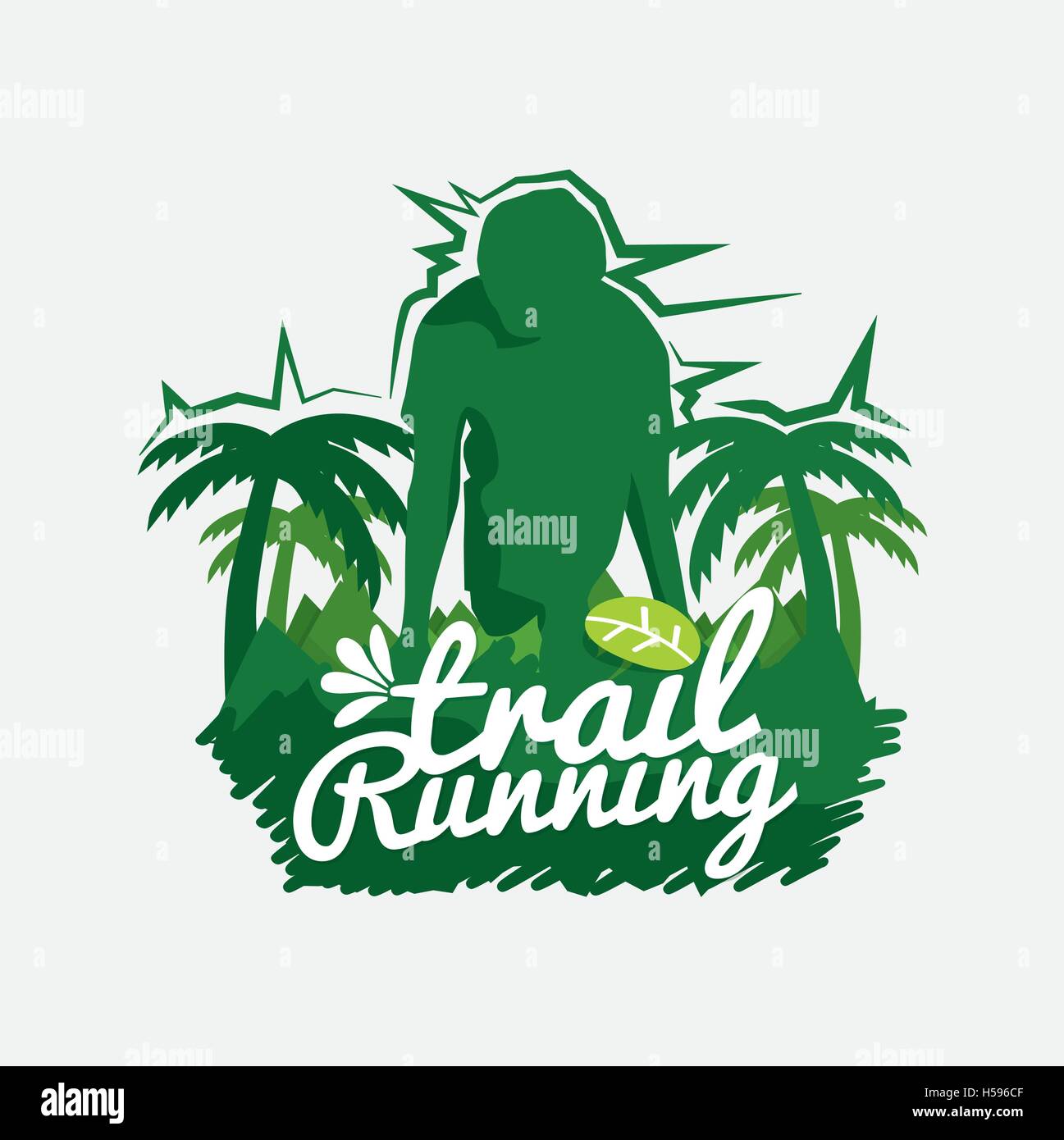 Trail Running Vector Illustration Stock Vector Image & Art - Alamy