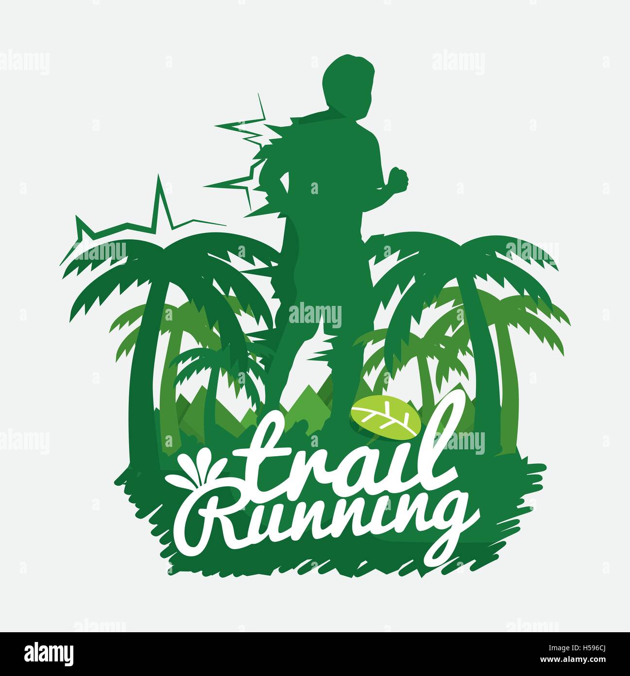 Trail Running Vector Illustration Stock Vector Image & Art - Alamy