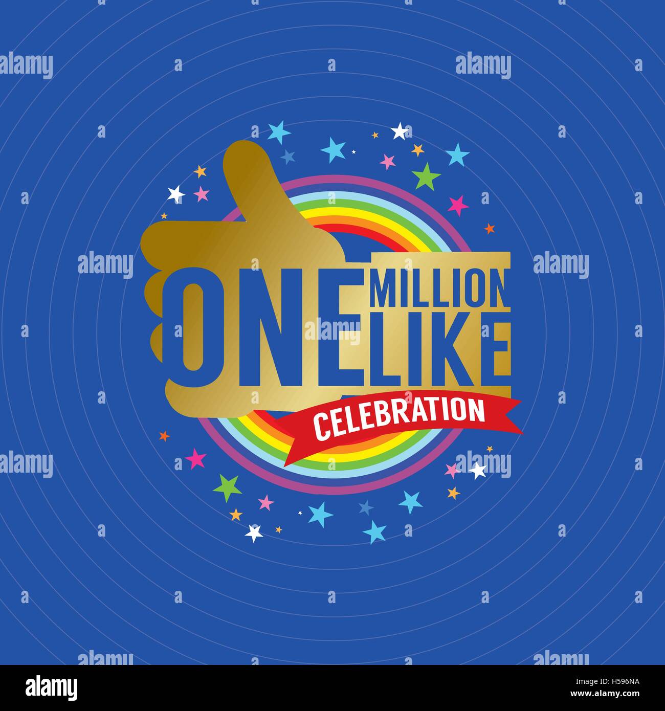 One Million Likes Celebration Vector Illustration Stock Vector Image ...
