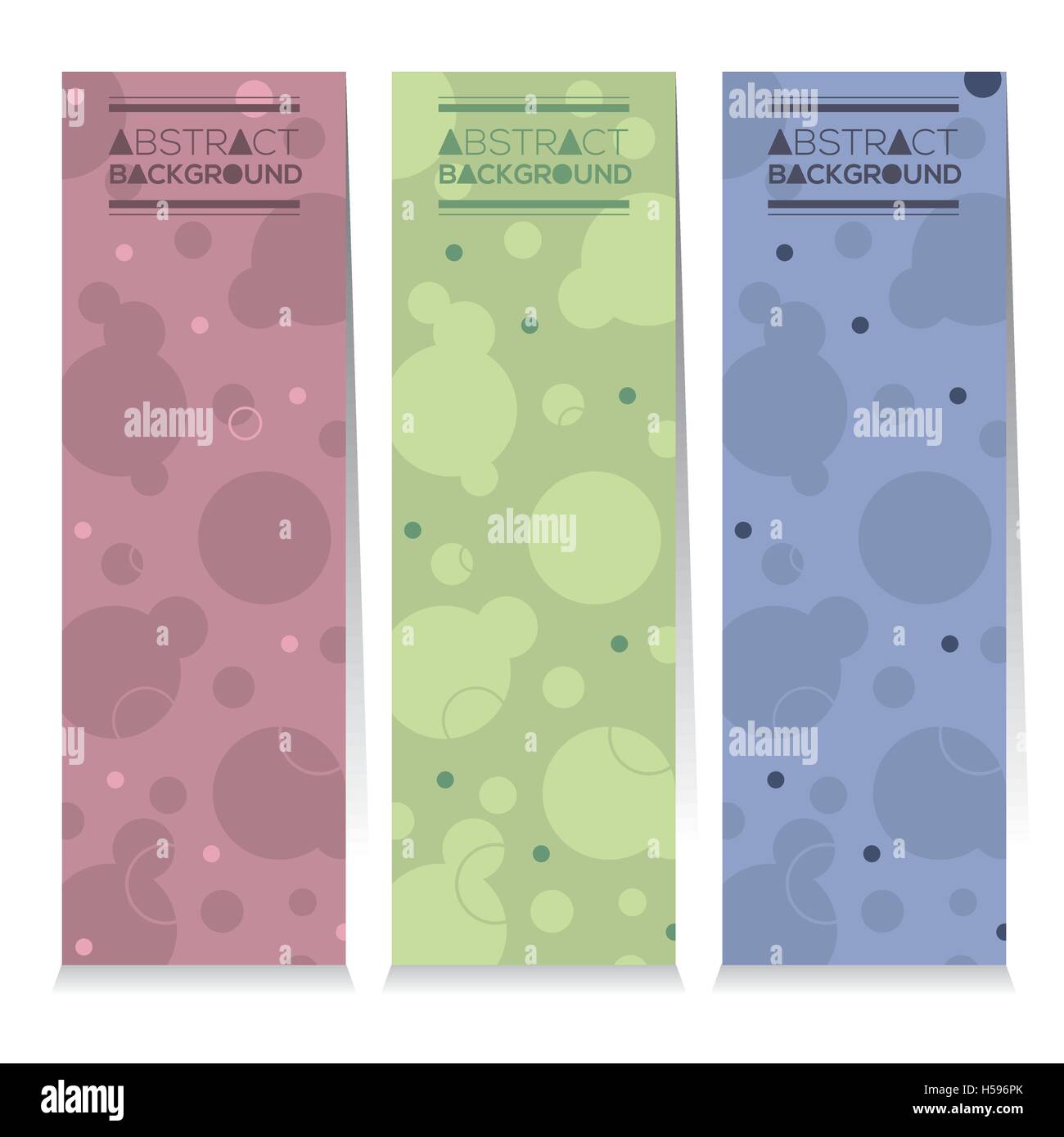 Modern Design Set Of Three Abstract Vertical Banners Vector ...